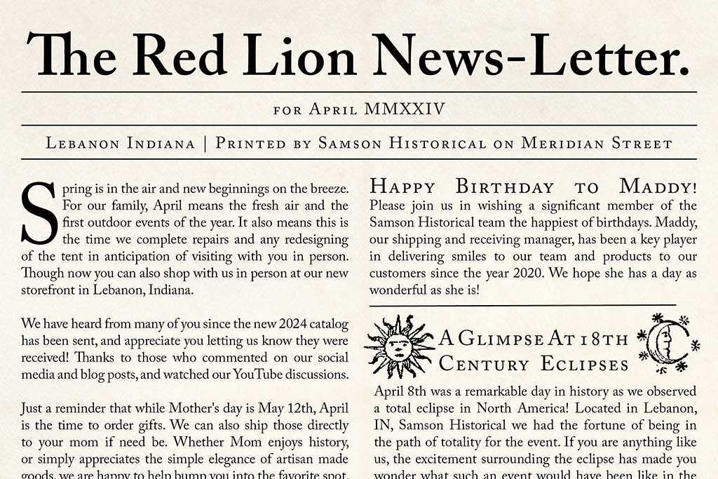 The Red Lion News-Letter - Samson Historical