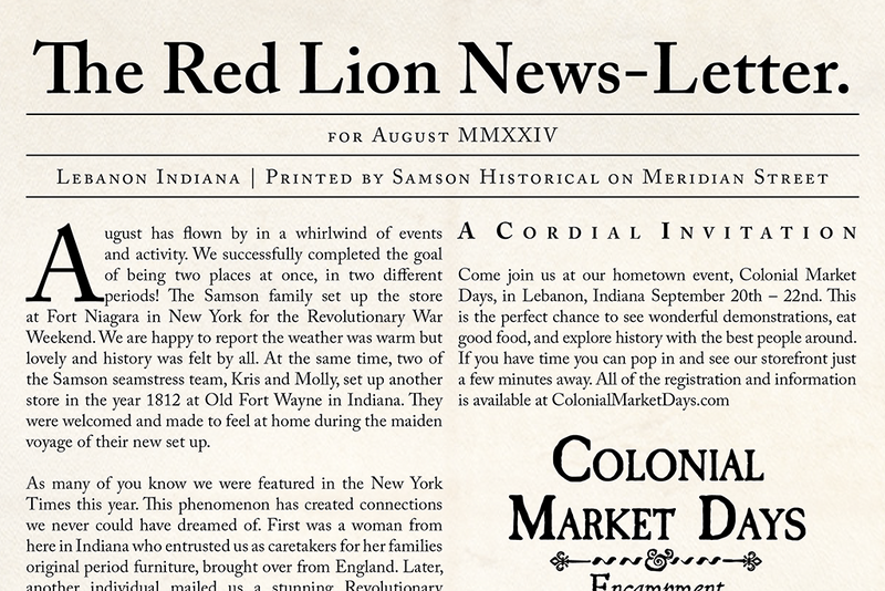 The Red Lion News-Letter - Samson Historical