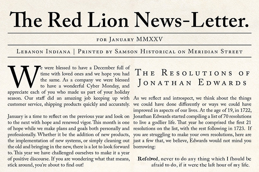 The Red Lion News-Letter - Samson Historical