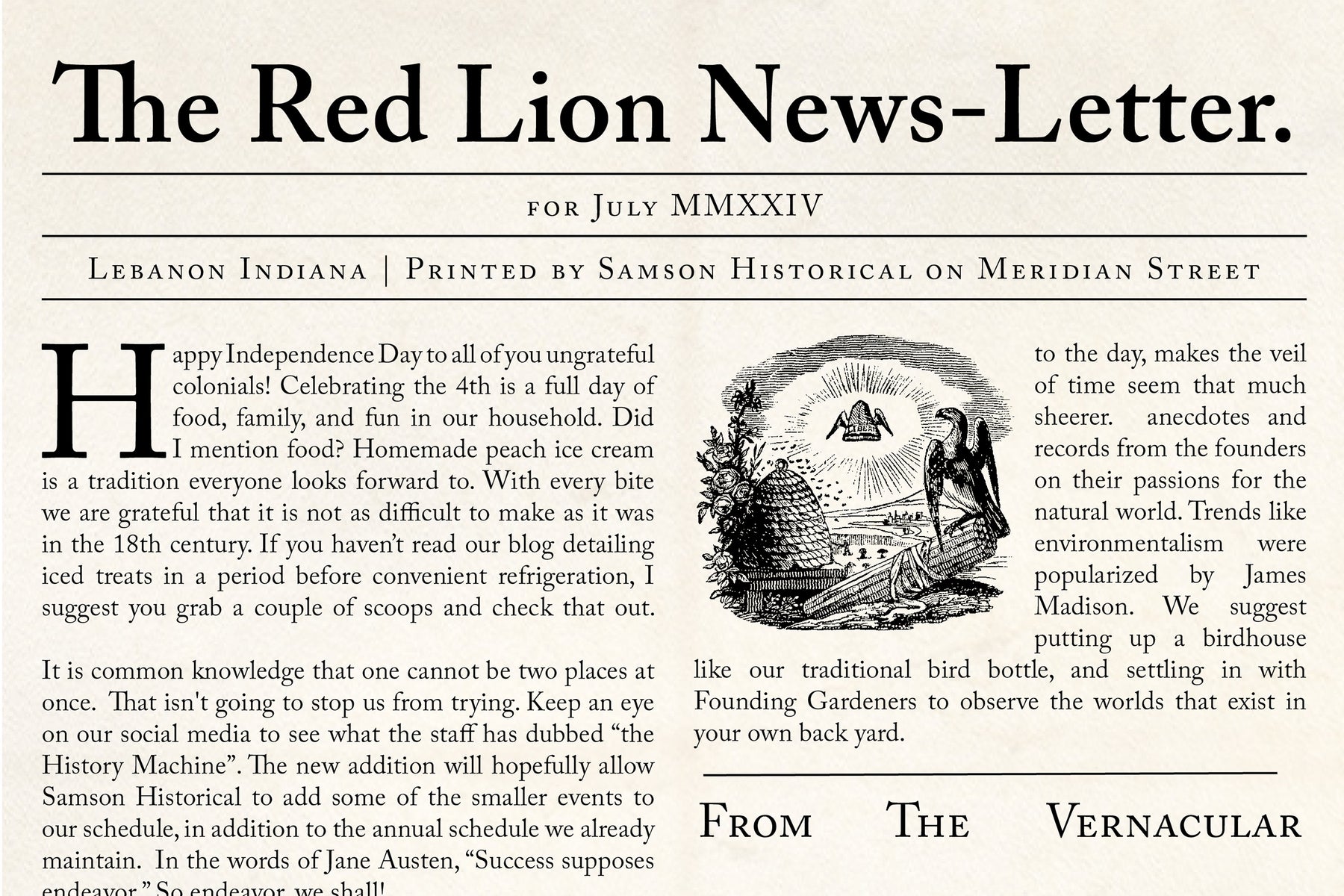 The Red Lion News-Letter - Samson Historical