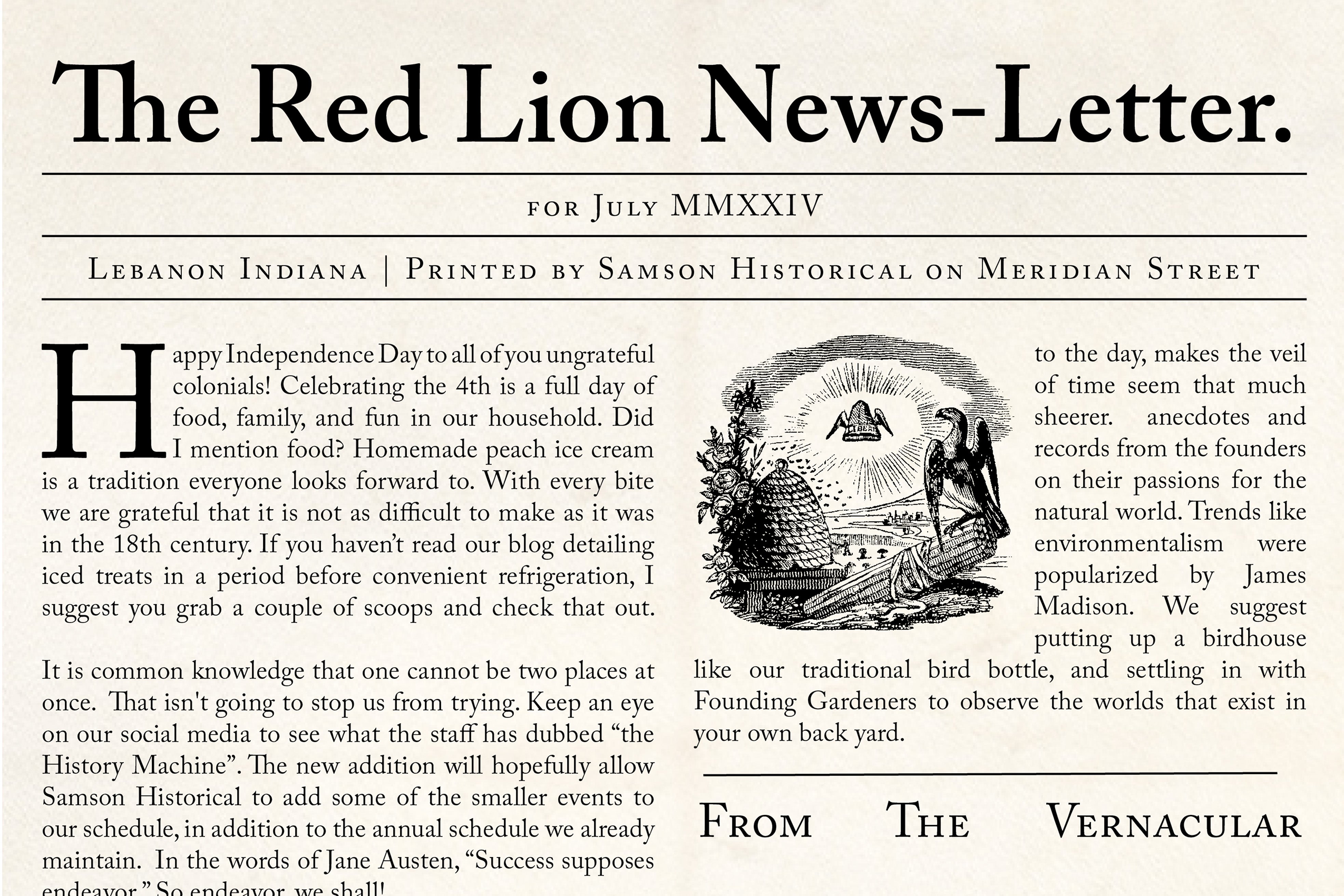 The Red Lion News-Letter - Samson Historical