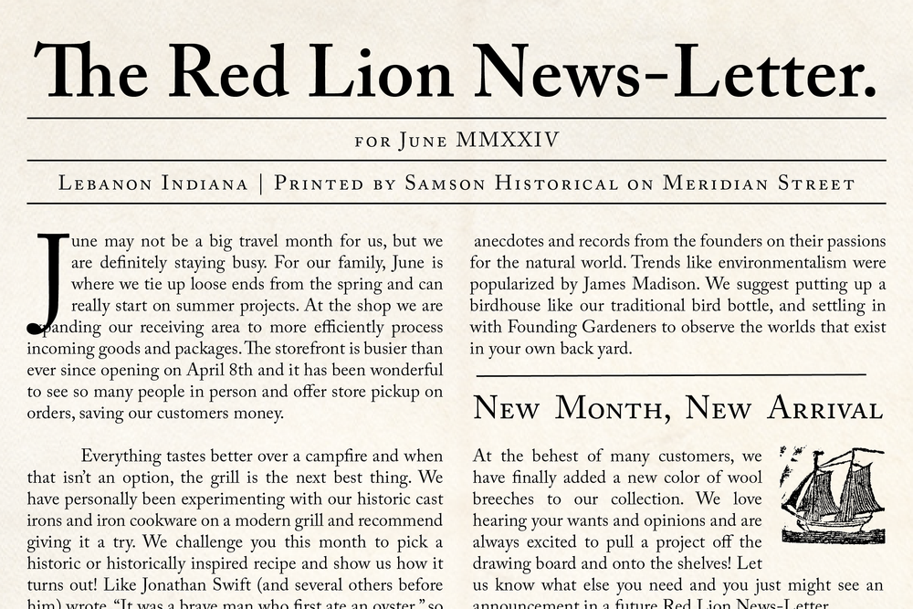 The Red Lion News-Letter - Samson Historical