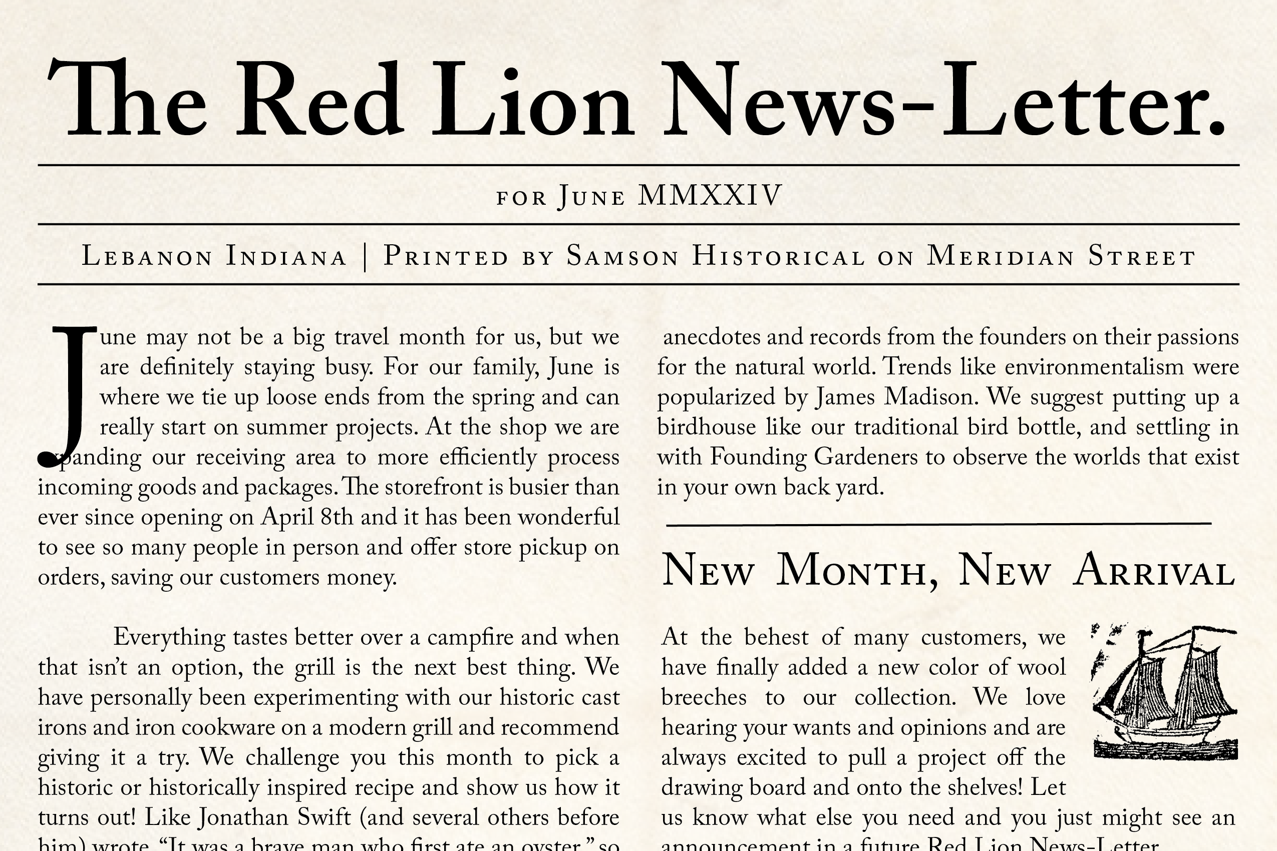 The Red Lion News-Letter - Samson Historical