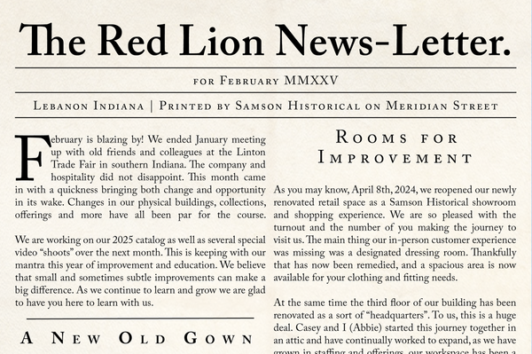 The Red Lion News-Letter - Samson Historical