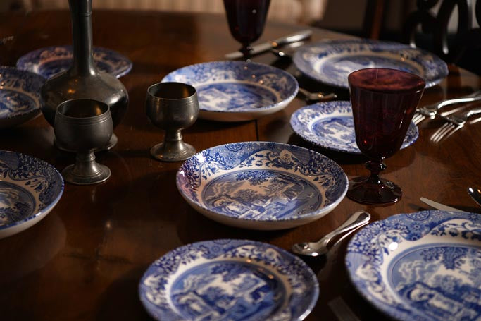 Spode Blue Italian 12 Piece Dinner Set - Samson Historical