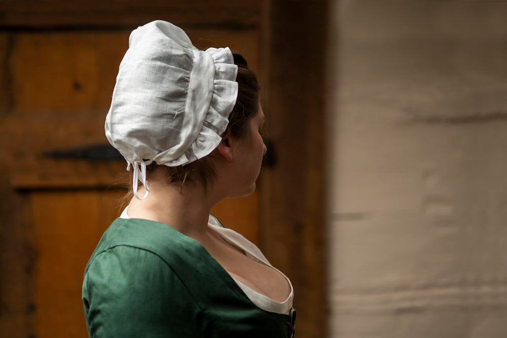 Ruffled Linen Cap - Samson Historical