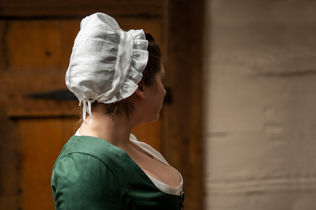 Ruffled Linen Cap - Samson Historical