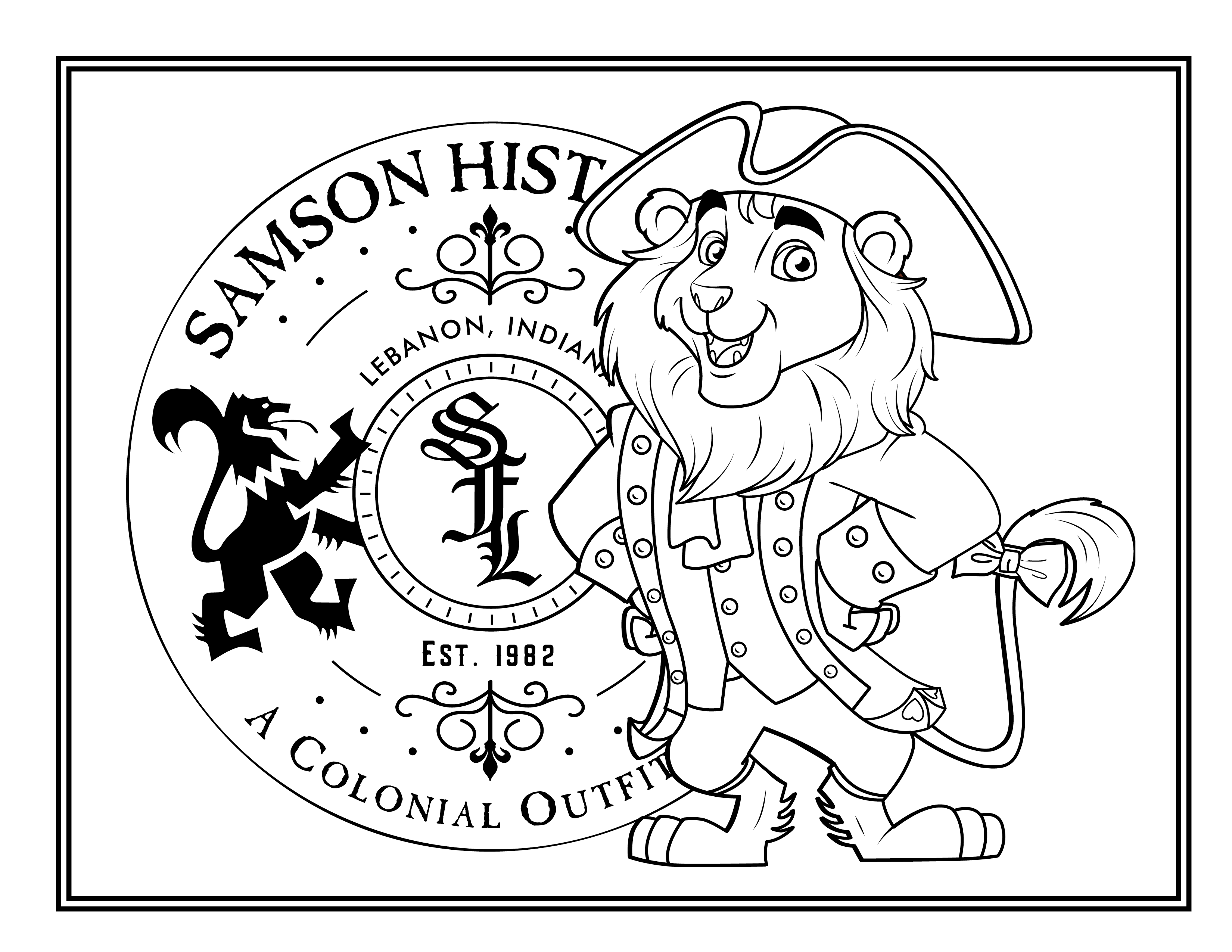 Colonial Coloring Pages