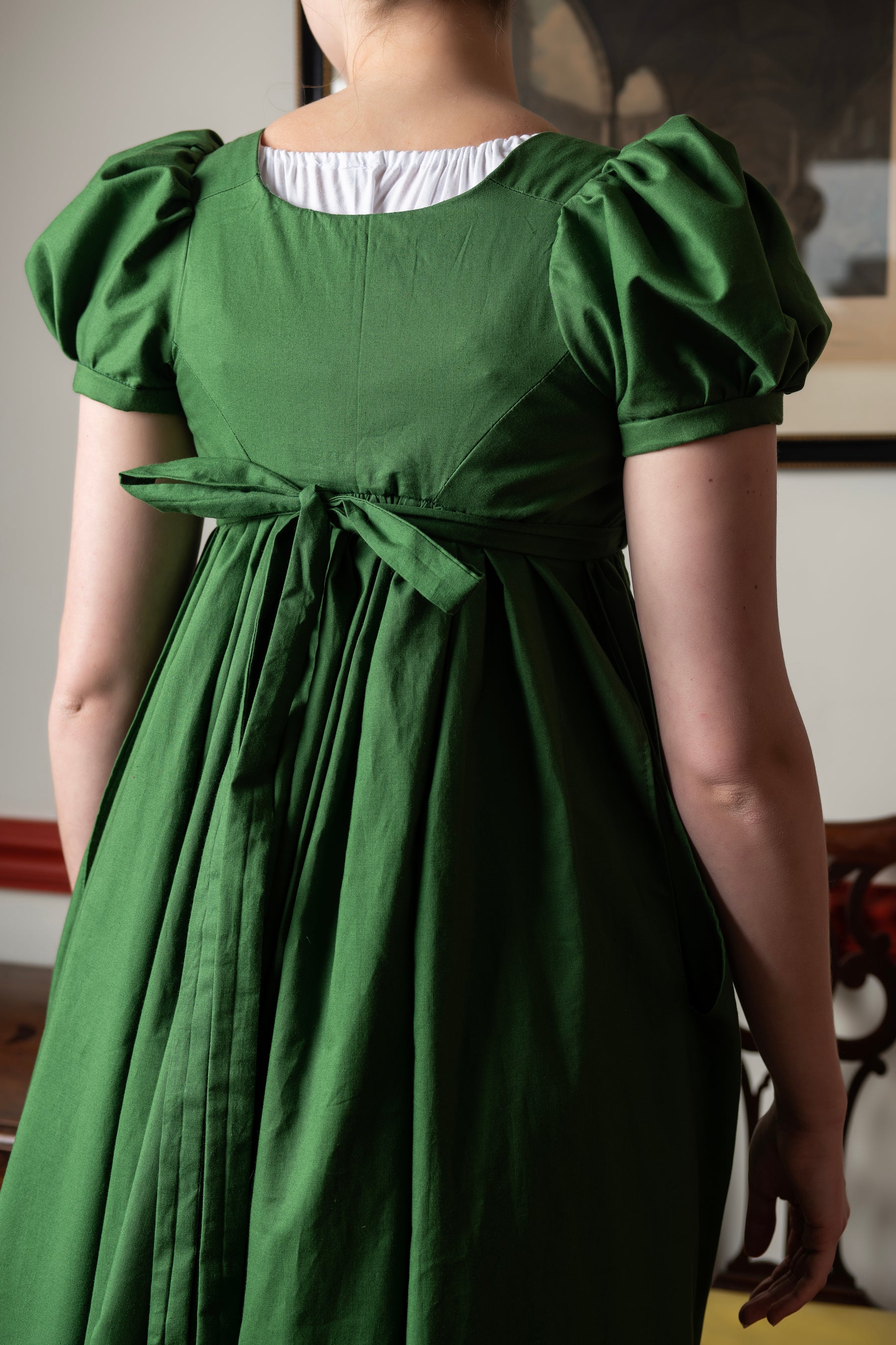 Emerald Green Short Sleeve | Regency Gown - Samson Historical