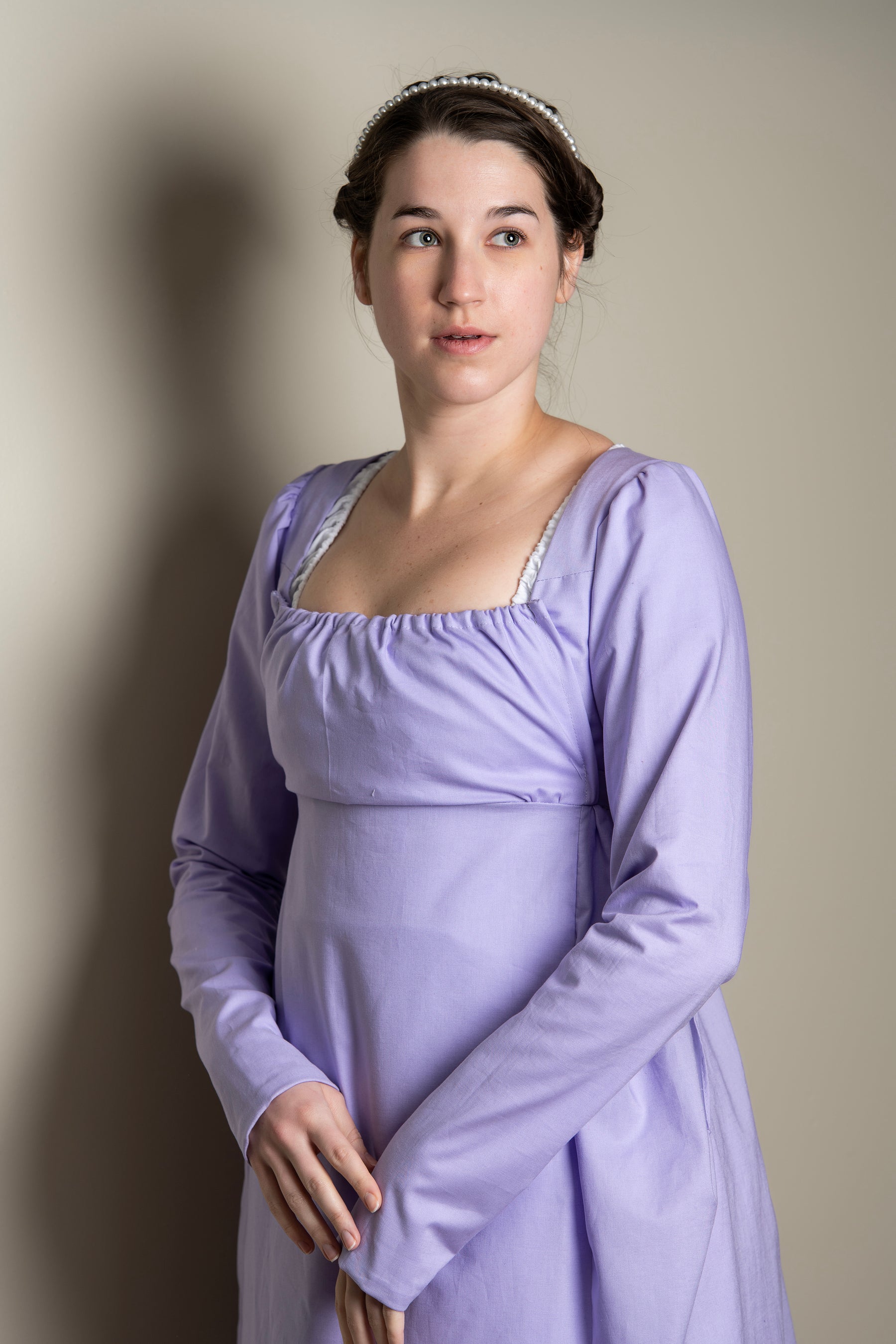 Lavender Long Sleeve | Regency Gown - Samson Historical