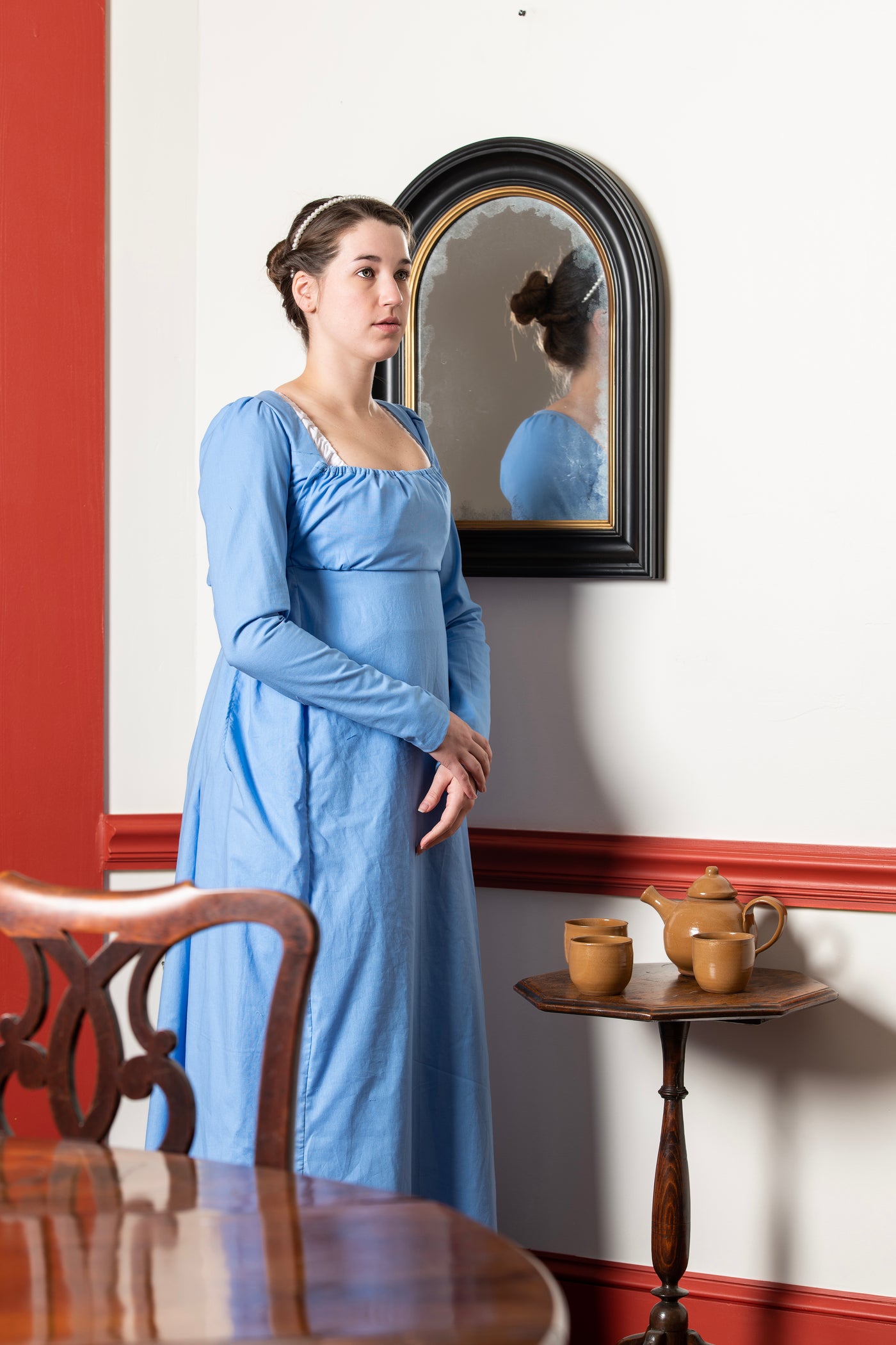 Light Blue Long Sleeve | Regency Gown - Samson Historical