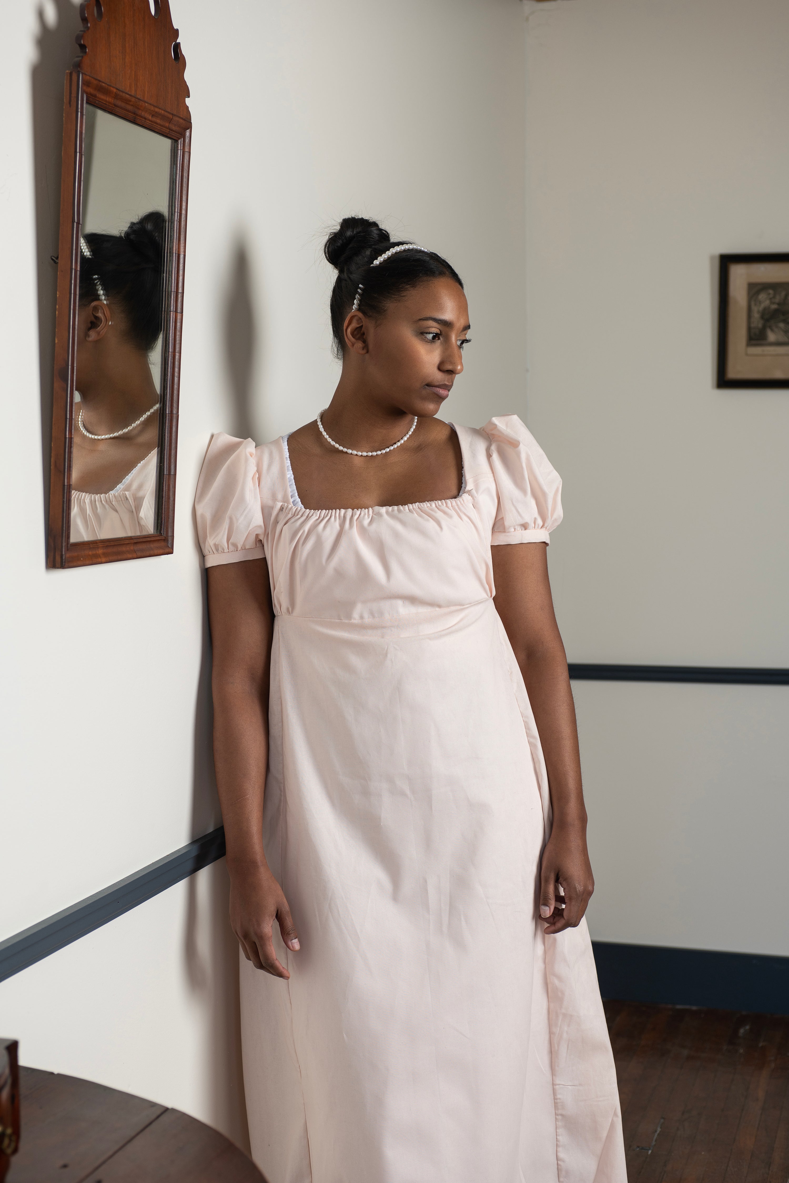 Light Pink Short Sleeve | Regency Gown - Samson Historical