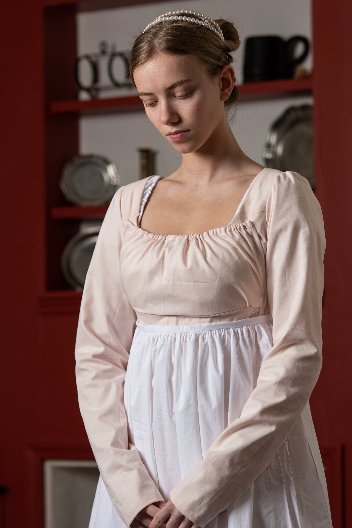 Pink Long Sleeve | Regency Gown - Samson Historical