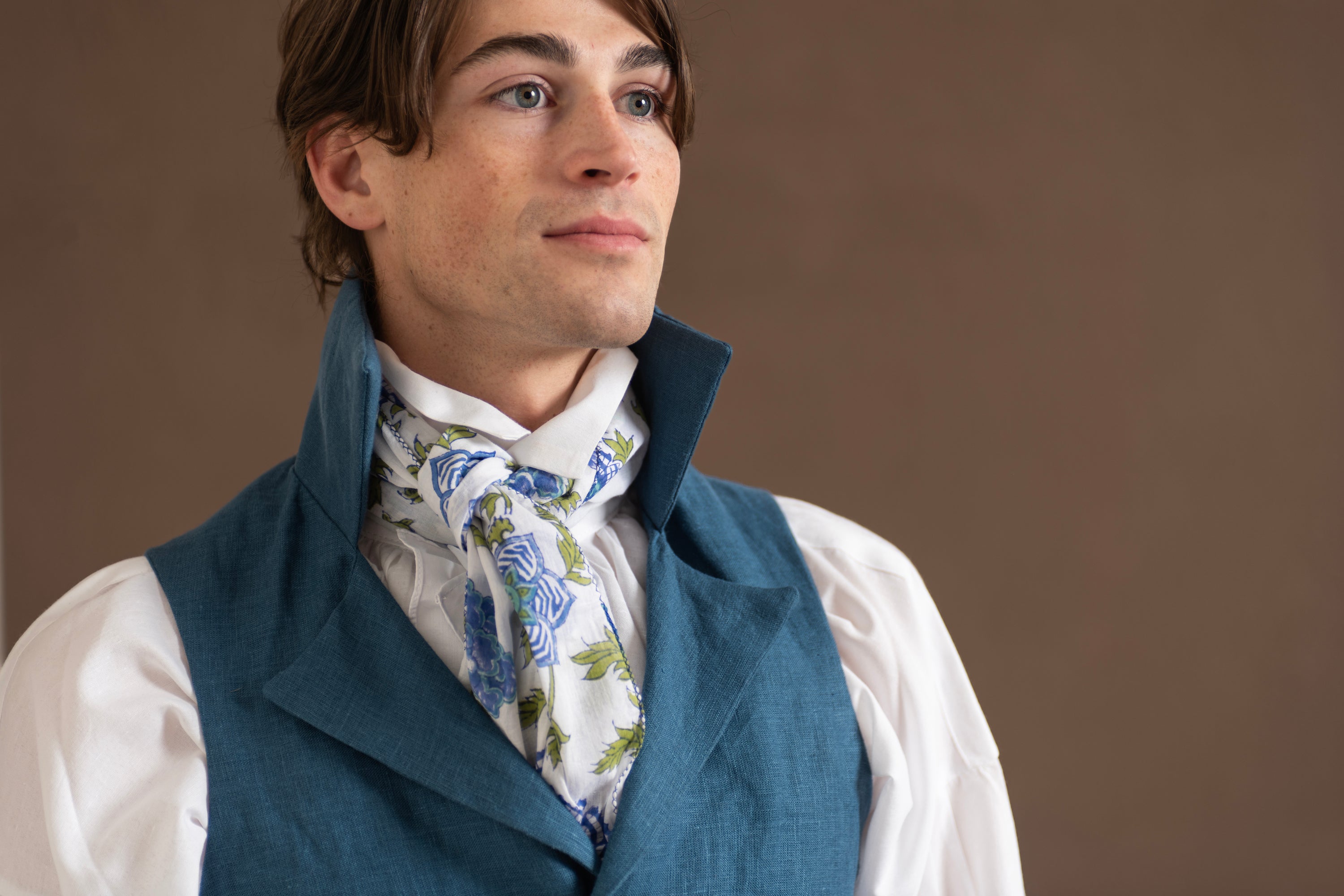 Regency Linen Waistcoat | Single Breasted - Samson Historical