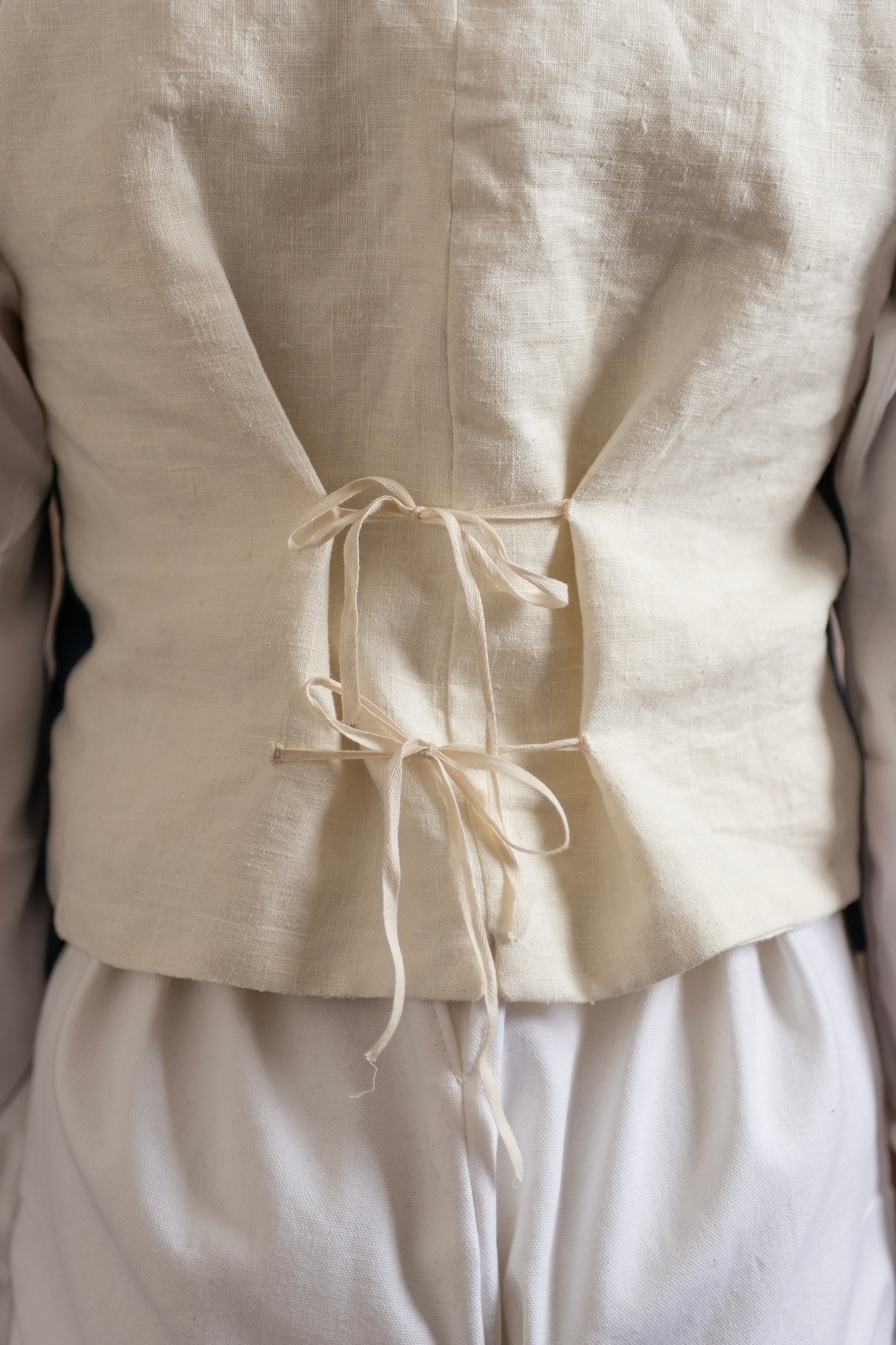 Regency Linen Waistcoat | Single Breasted - Samson Historical