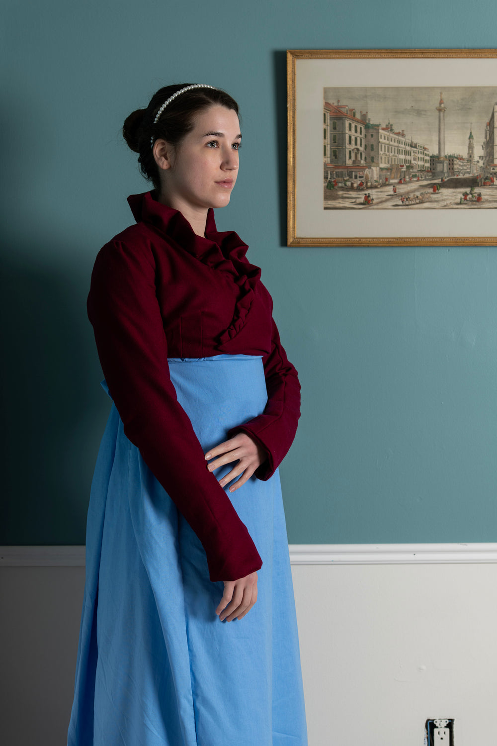 Wool Ruffled Collar Spencer | Regency - Samson Historical