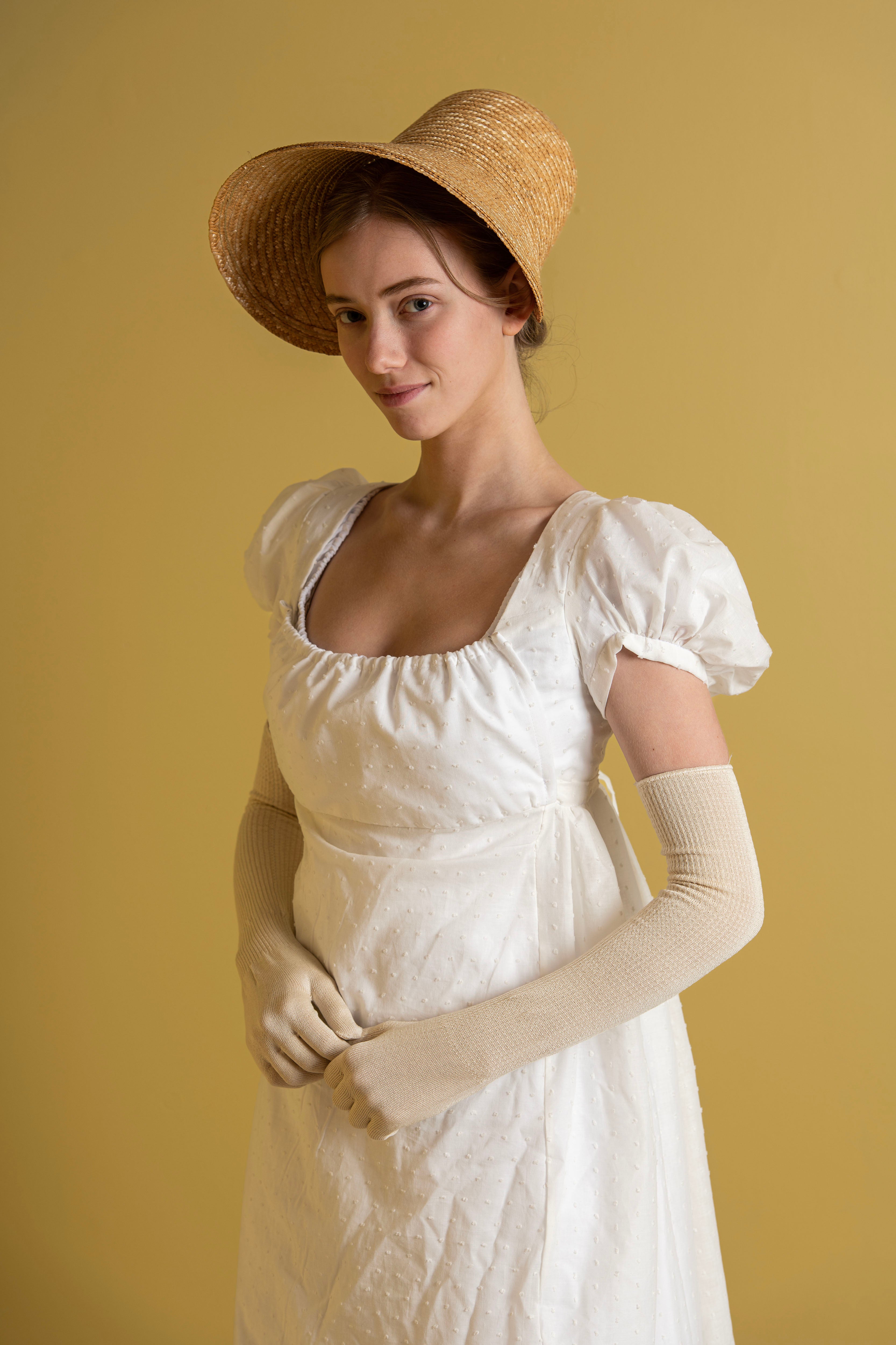 High Crown Straw Bonnet | Regency - Samson Historical