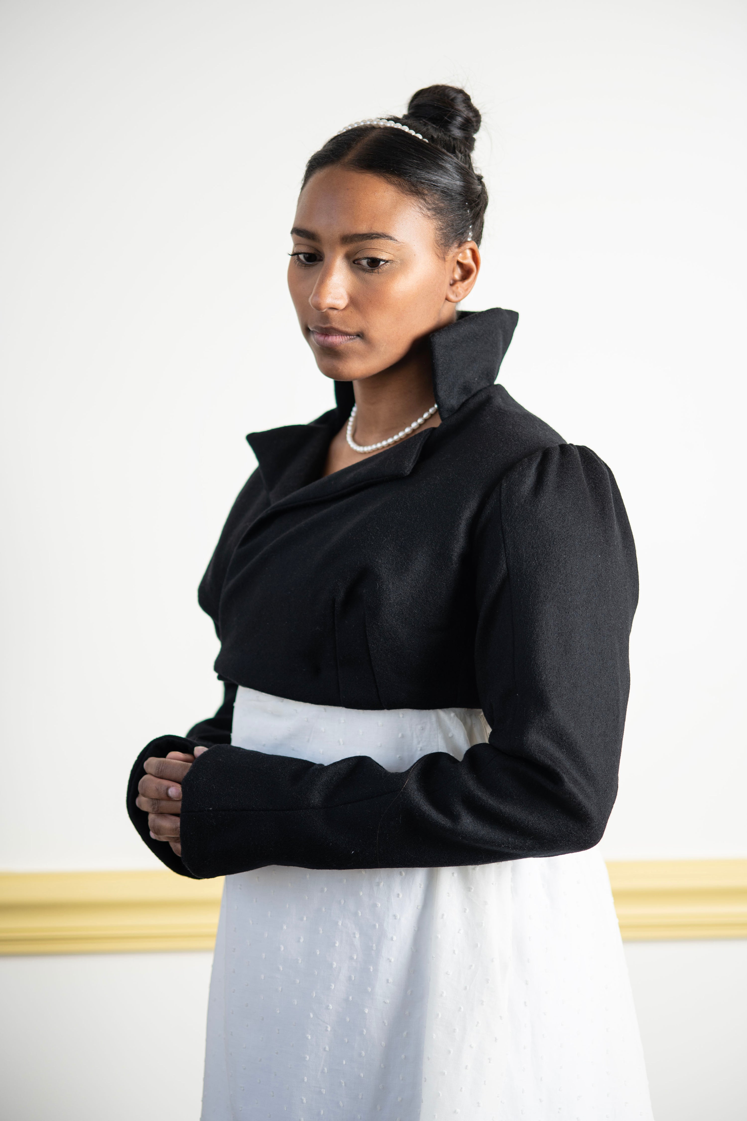 Wool Standing Collar Spencer | Regency - Samson Historical