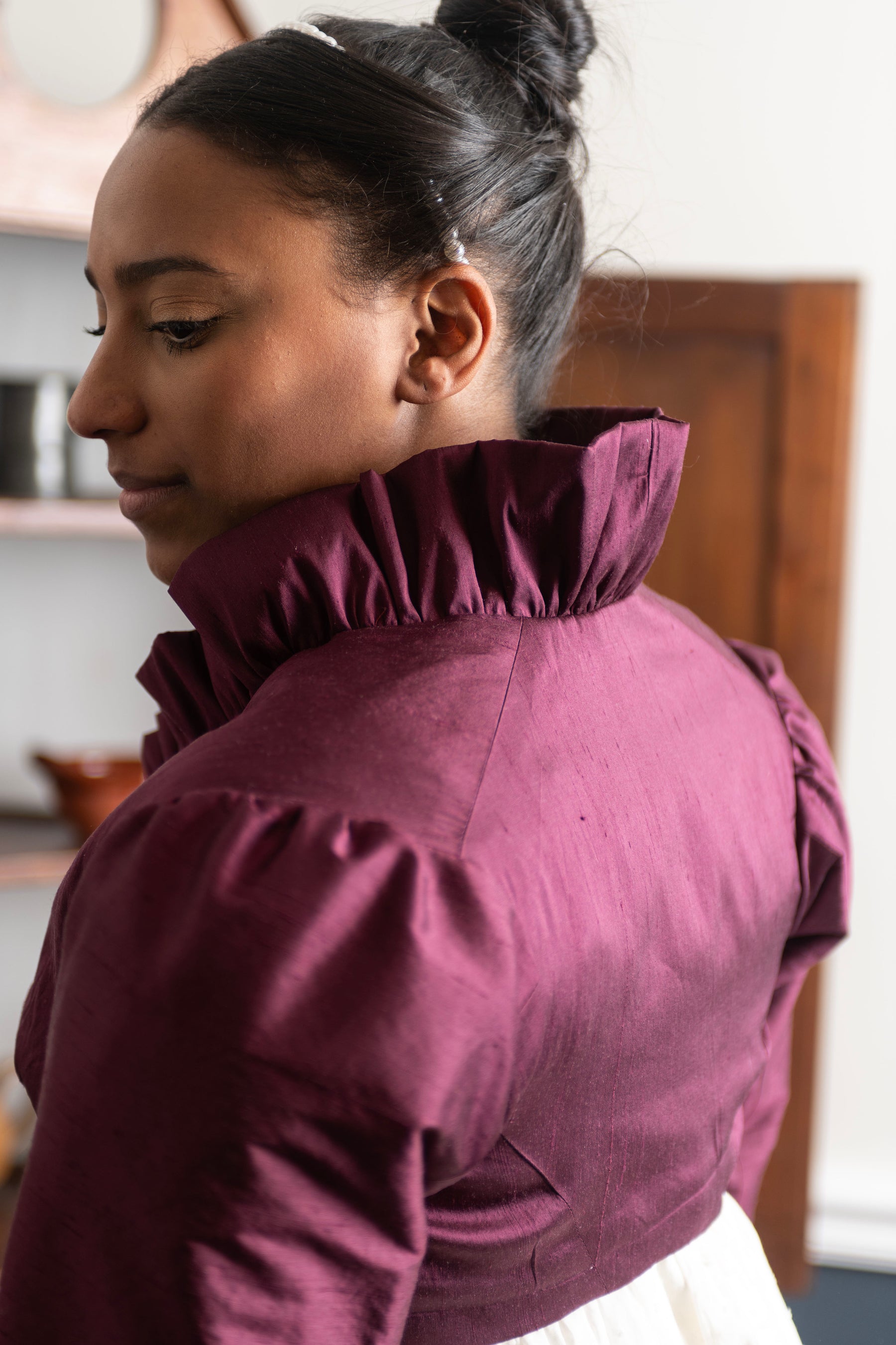 Silk Ruffled Spencer | Regency - Samson Historical