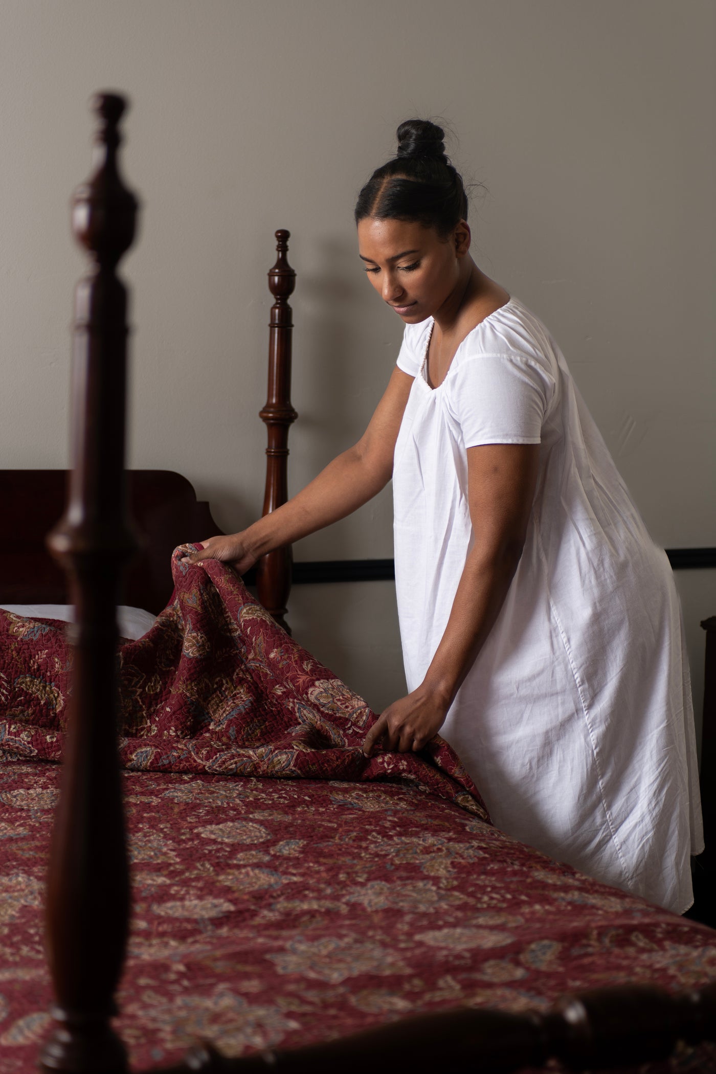 Short Sleeve Cotton Shift | Regency - Samson Historical